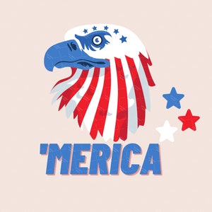 Merica Png, America Png, 4 of July Png, Patriotic Png, Stars and ...
