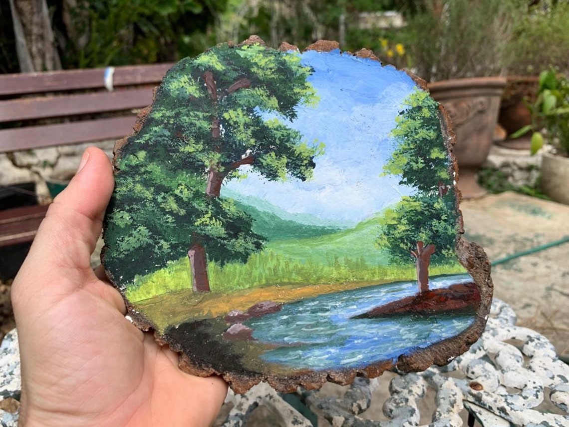 New Acrylic Painting on Wood | Etsy