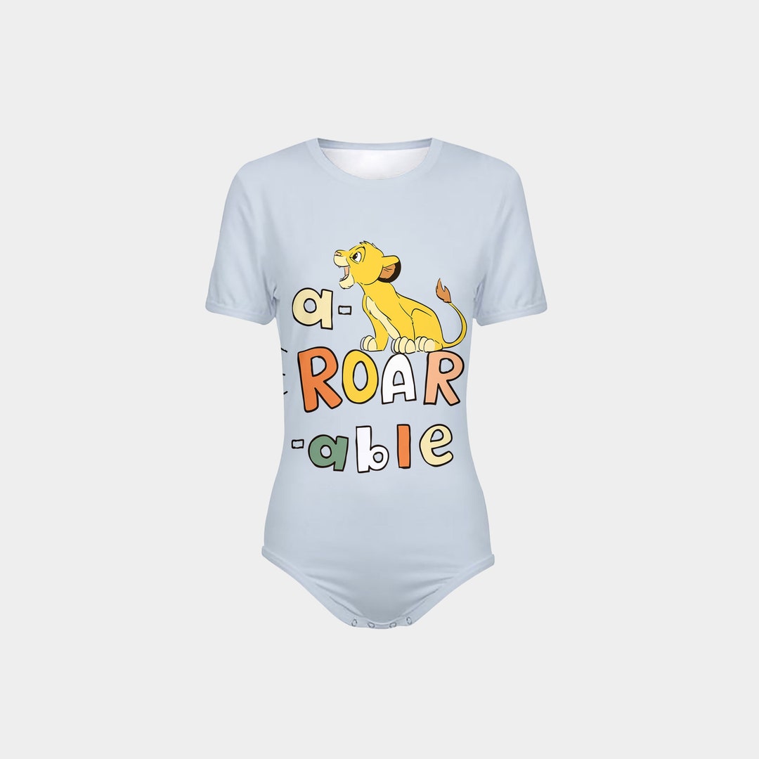 ABDL A-roar-able Light Blue Snap-crotch Bodysuit - Etsy