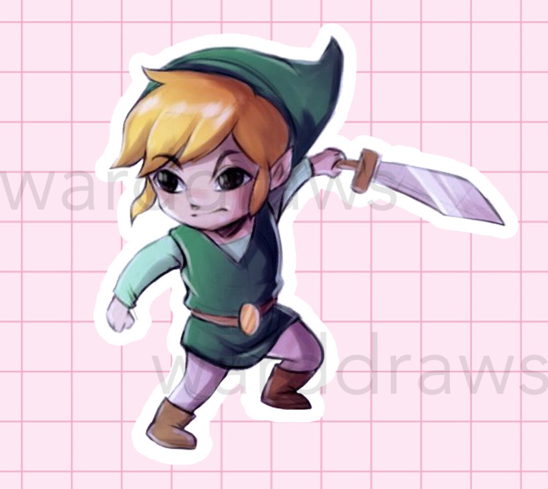 Toon Link Vinyl Sticker - Etsy