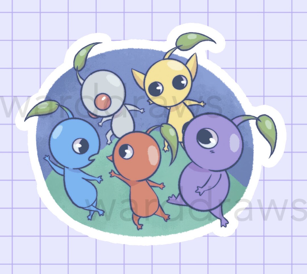 Pikmin Dance Vinyl Sticker - Etsy