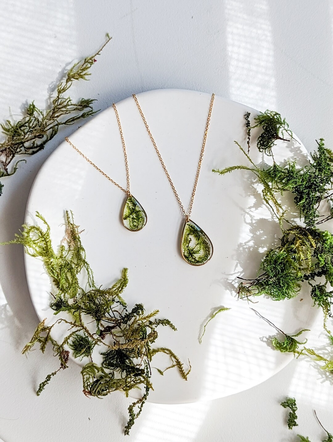 Dried Moss Pendant Real Moss Nature Inspired Cottage Core Faerie ...