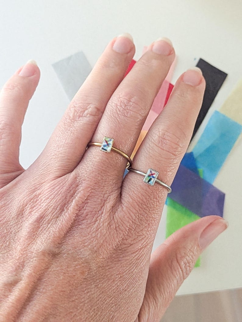 Eras Tour Confetti TINY Ring - Vancouver Edition - Stainless Steel - Etsy