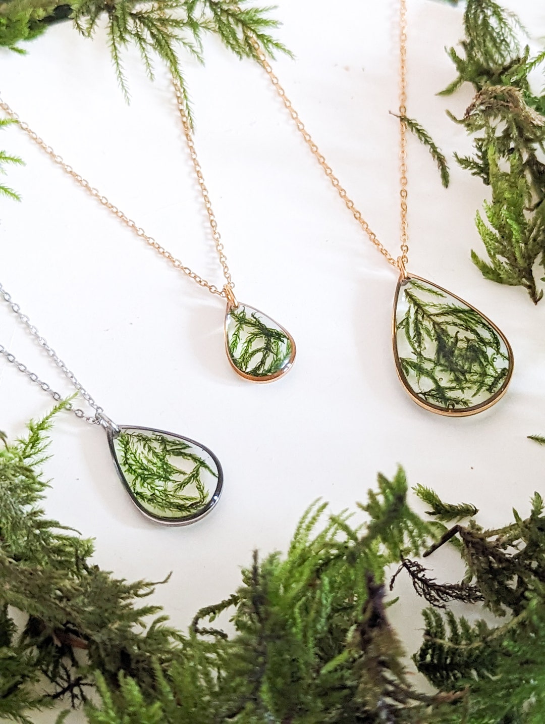 Real Dried Moss Pendant Real Moss Nature Inspired Cottage Core Faerie ...