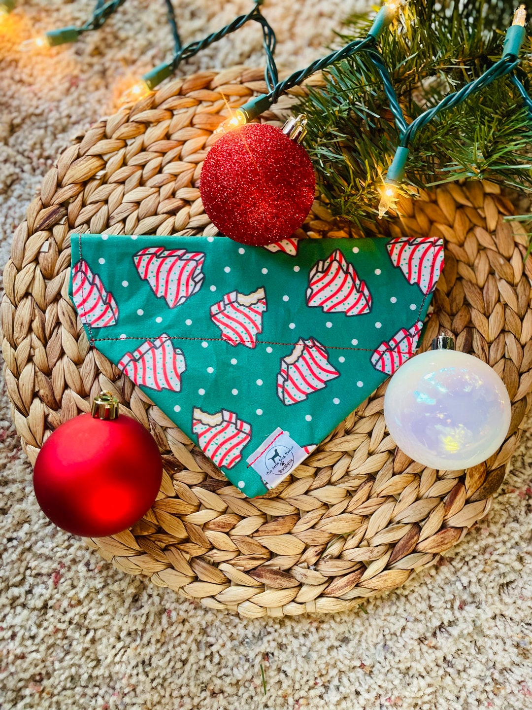 Christmas Cakes-christmas Tree Cake Bandanas-christmas Tree Snack ...