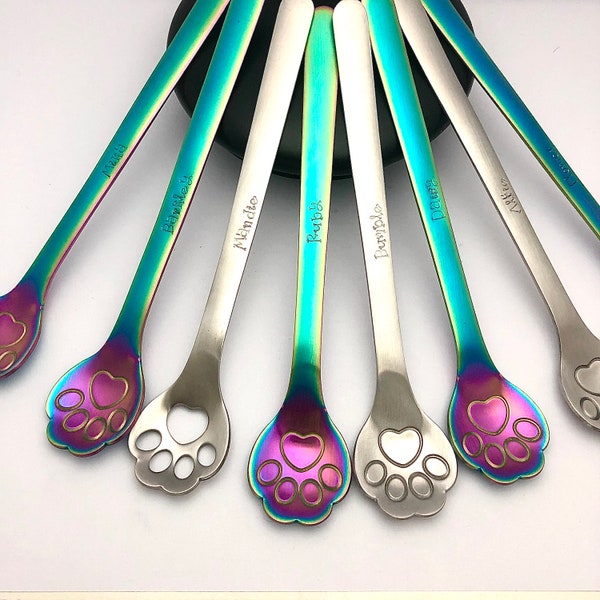 Stainless Steel Cat Spoon - Etsy