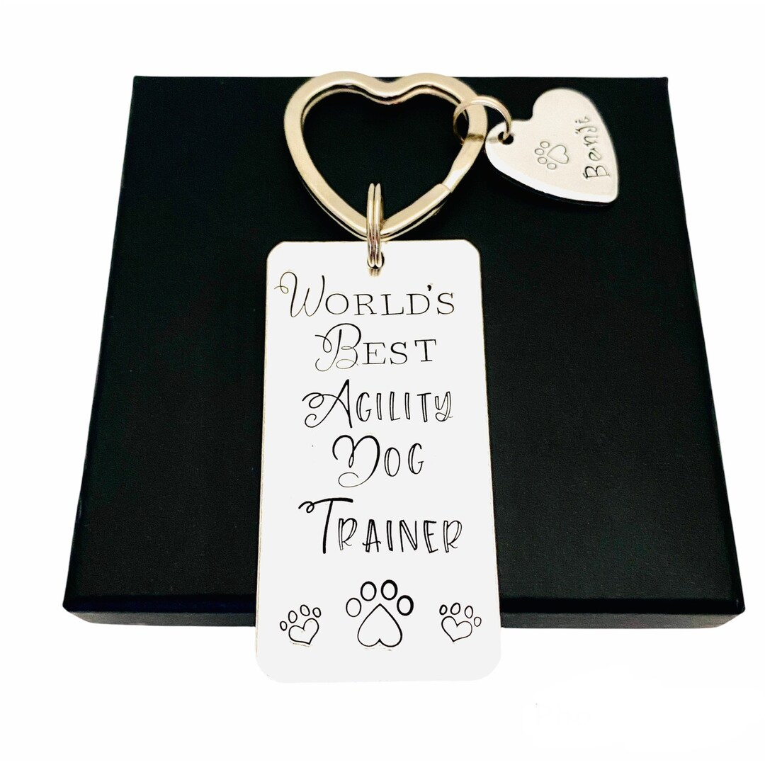 Personalised Dog Keyring, Dog Trainer Gifts From the Dog, Dog Agility ...
