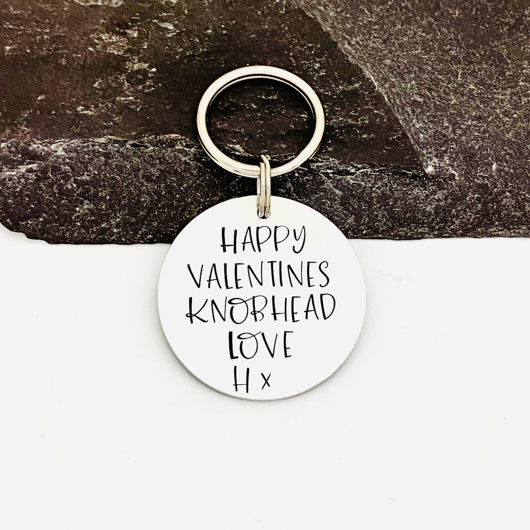 Knobhead Personalised Keyring for Boyfriend, Valentines Day Gift for ...