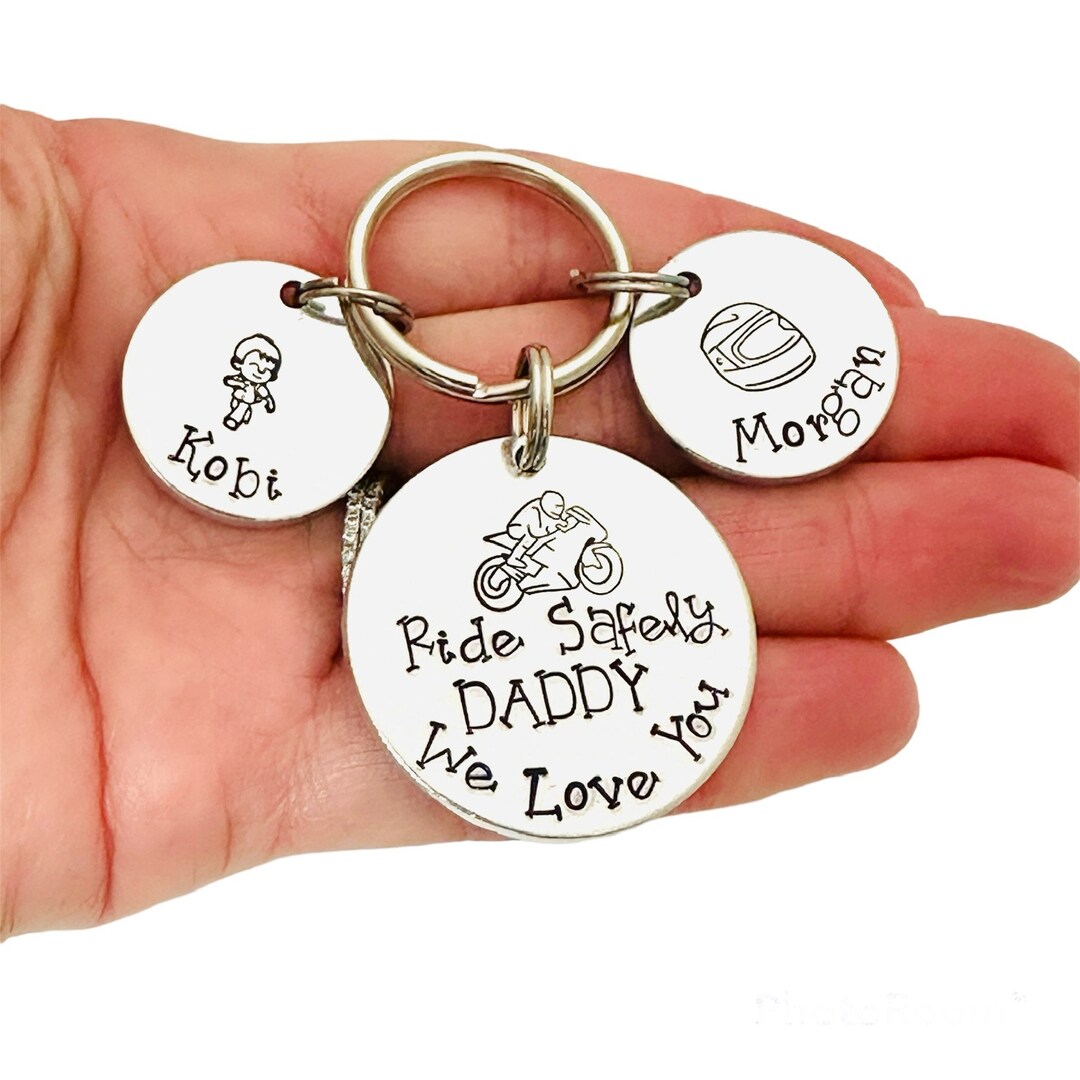Ride Safe Keyring for Dad, Fathers Day Gift From Kids, Personalised ...