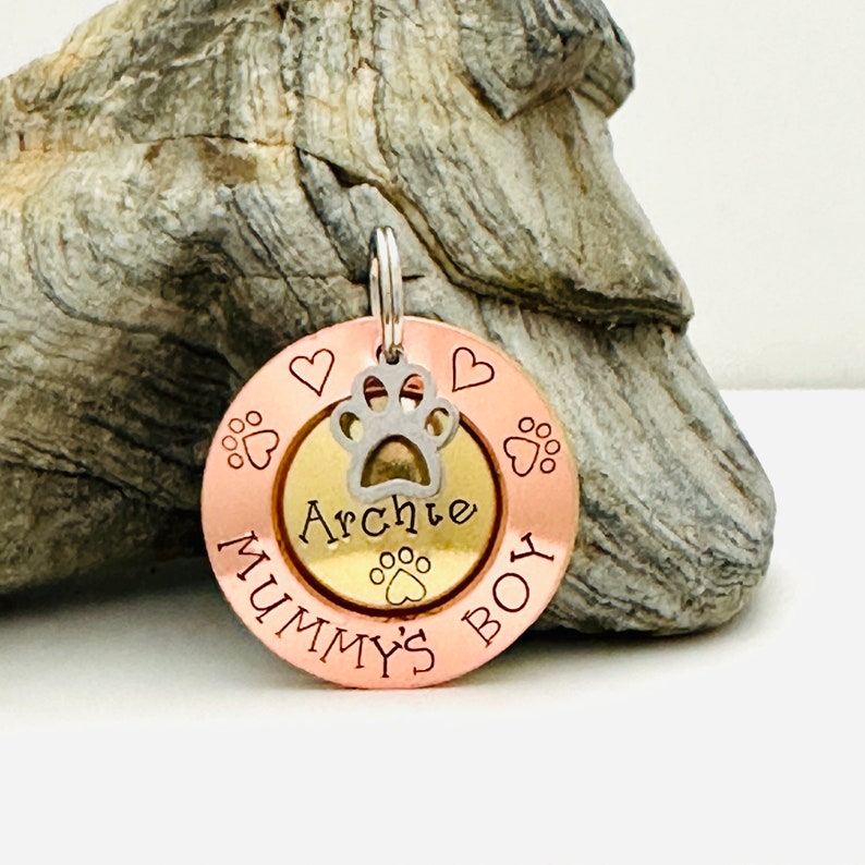 Mummy's Boy Personalised Dog Tag, Dog Tags for Dogs, Dog ID Tag UK ...
