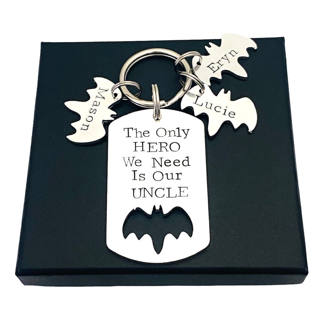 Personalised Super Hero Keyring for Uncle, Birthday Present for Brother ...