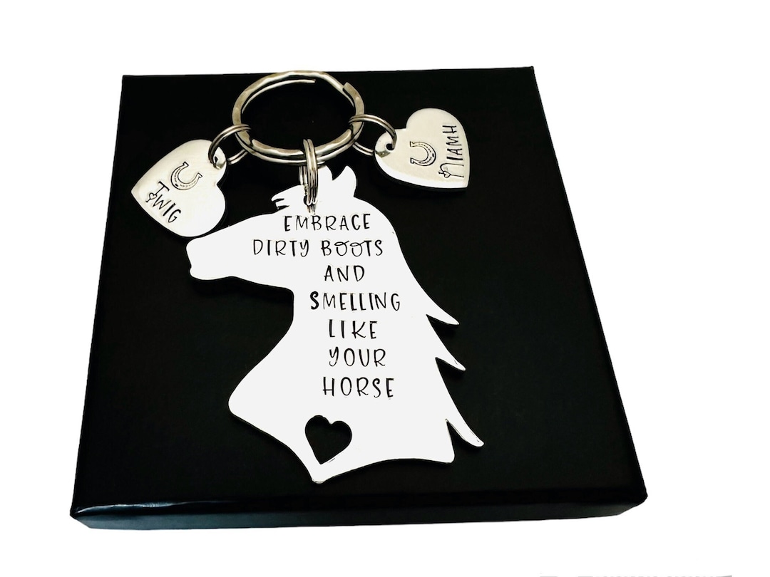 Personalised Horse Keyring, Horsey Gift for Women, Equestrian Gifts for ...