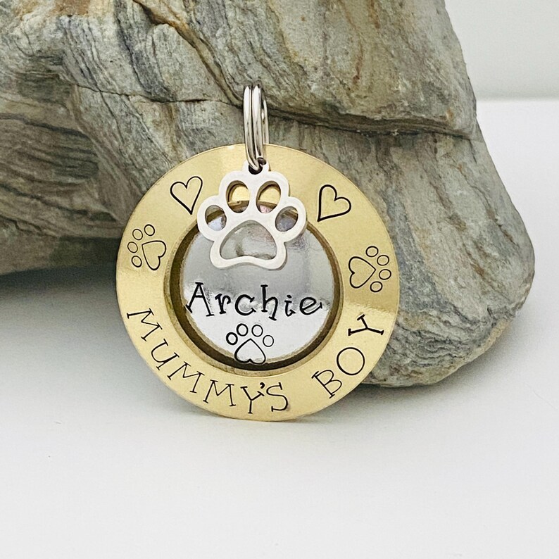 Mummy's Boy Personalised Dog Tag, Dog Tags for Dogs, Dog ID Tag UK ...