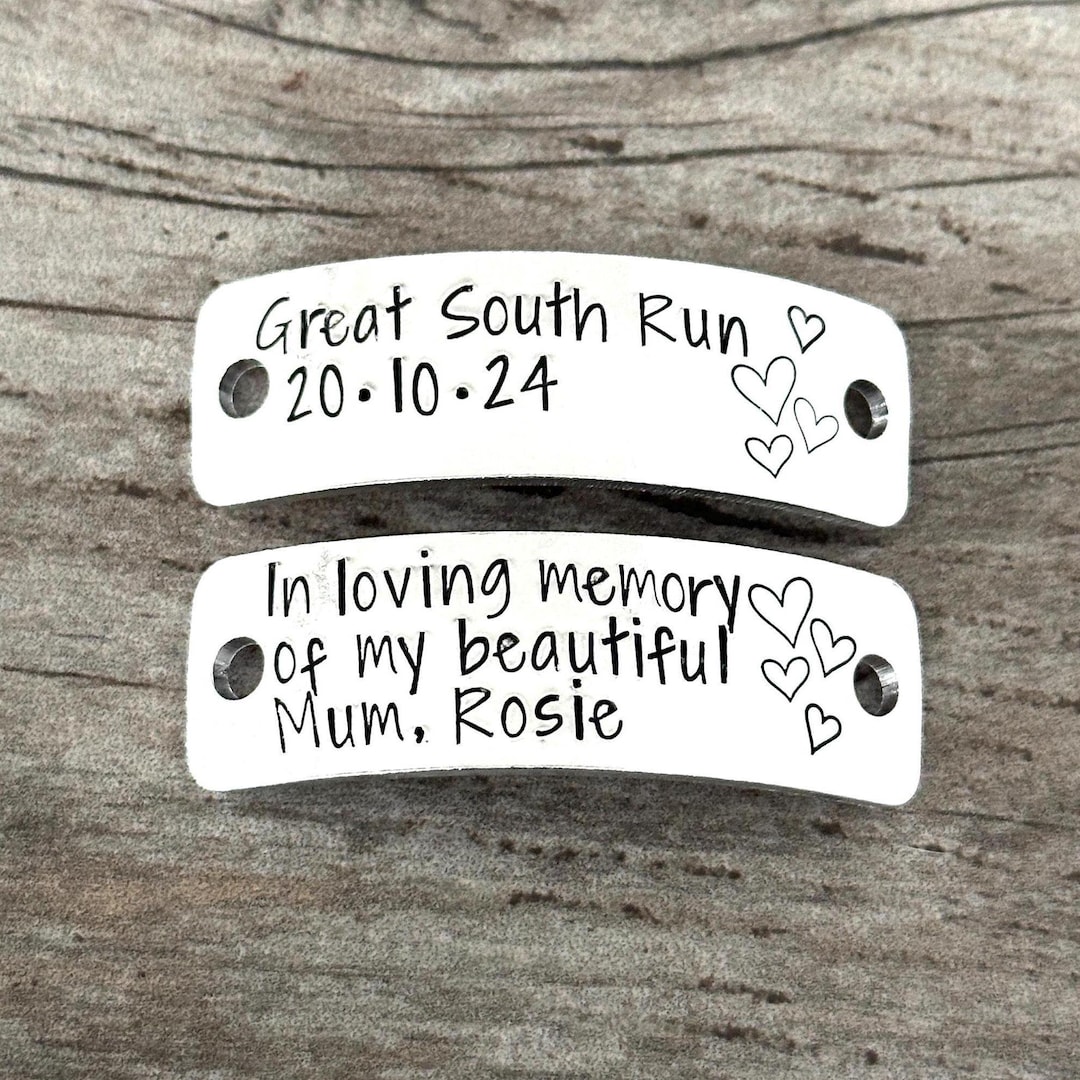 Personalised Trainer Tags, Marathon Runner Gift for Men, Shoe ...