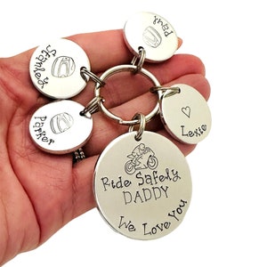 Ride Safe Keyring for Dad, Fathers Day Gift From Kids, Personalised ...