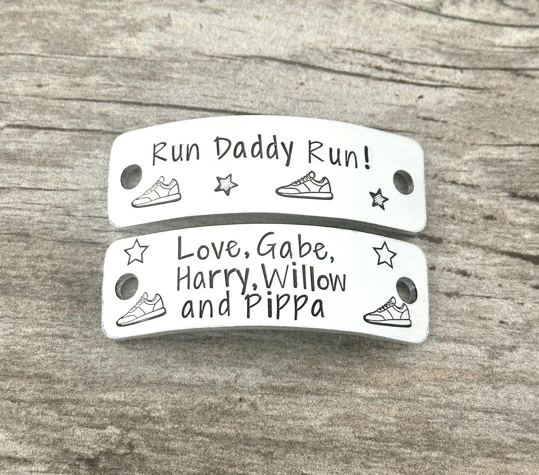 Personalised Metal Shoe Tags for Daddy, Fathers Day Gift From Kids ...