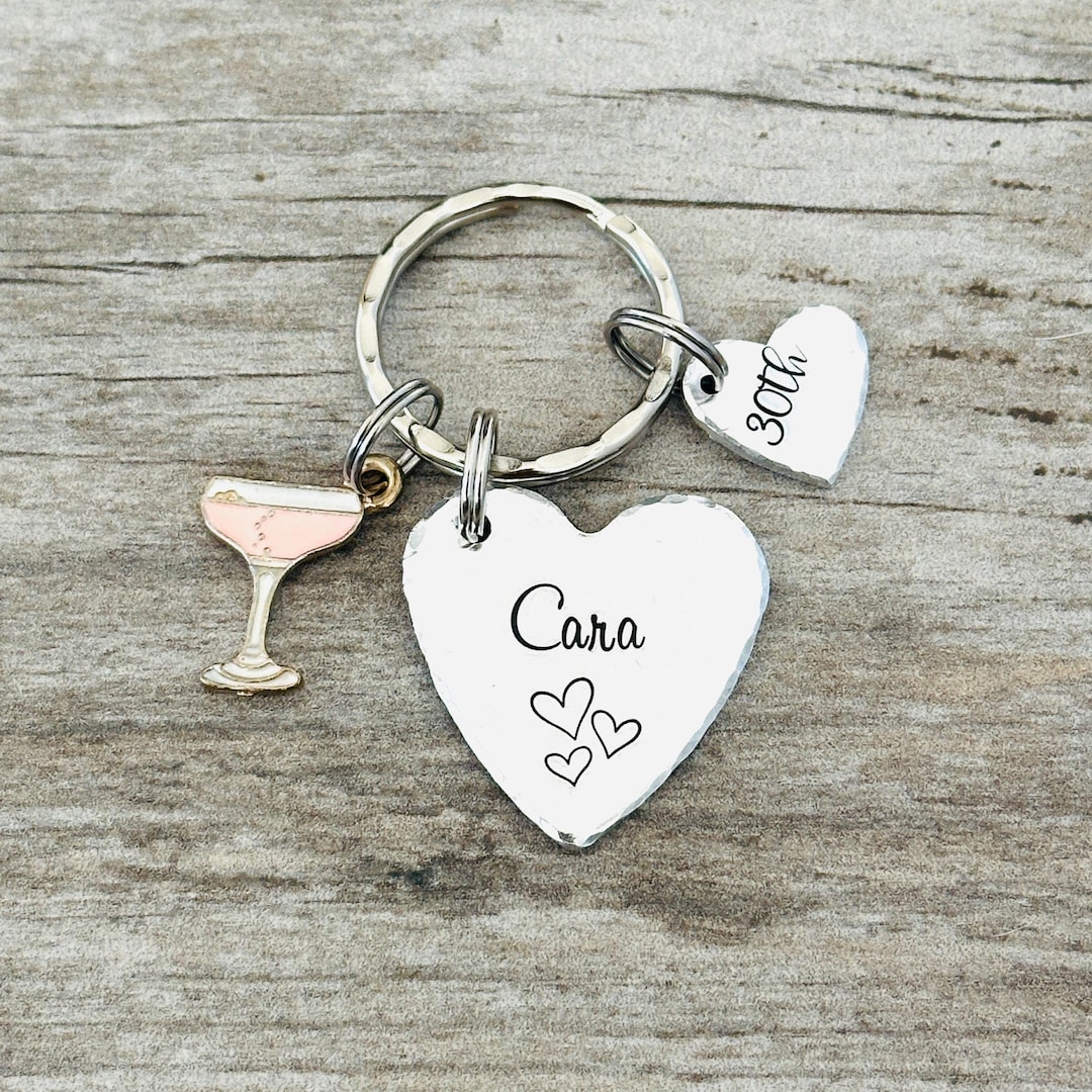 Personalised 30th Key Ring, Birthday Present for Women, 40th Gifts for ...