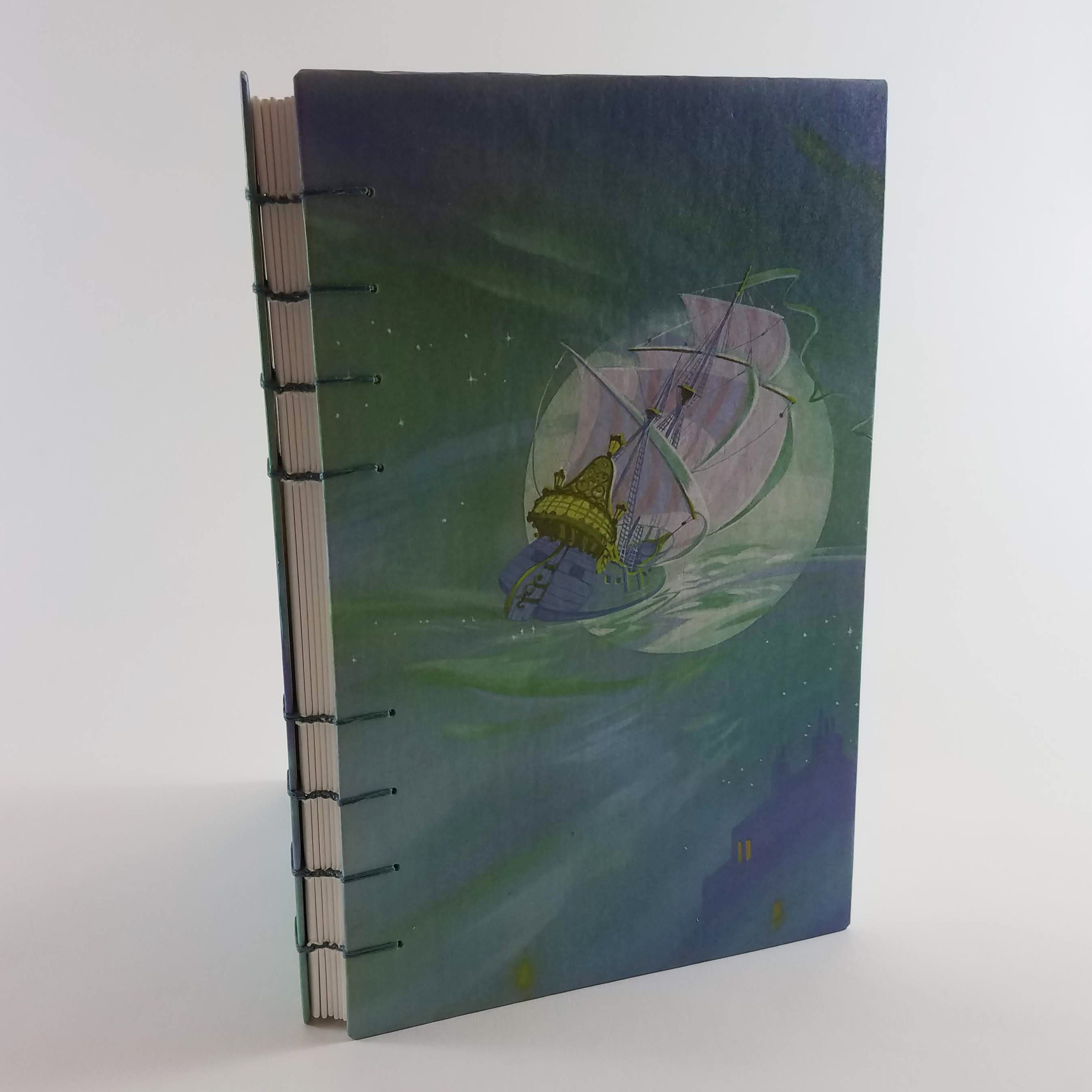 Peter Pan Journal / Coptic Bound, Repurposed Book / Handmade Journal ...