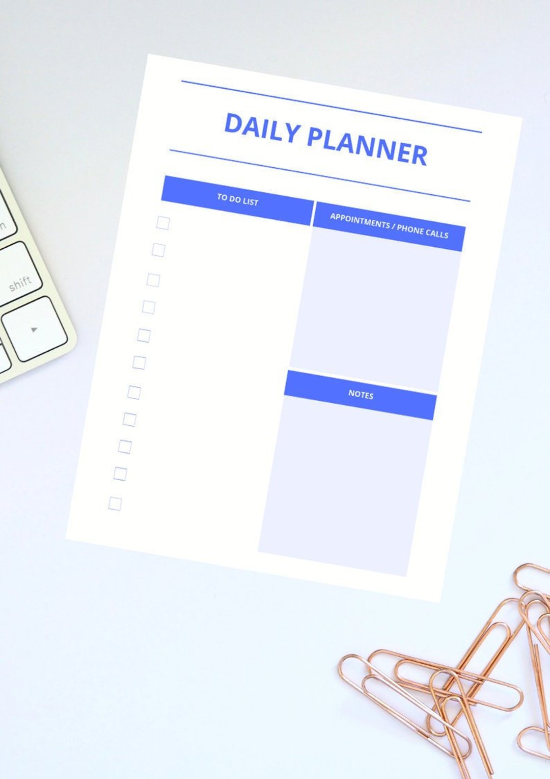 Daily Planner - Task List - to Do List - Things to Do - Daily Organizer ...