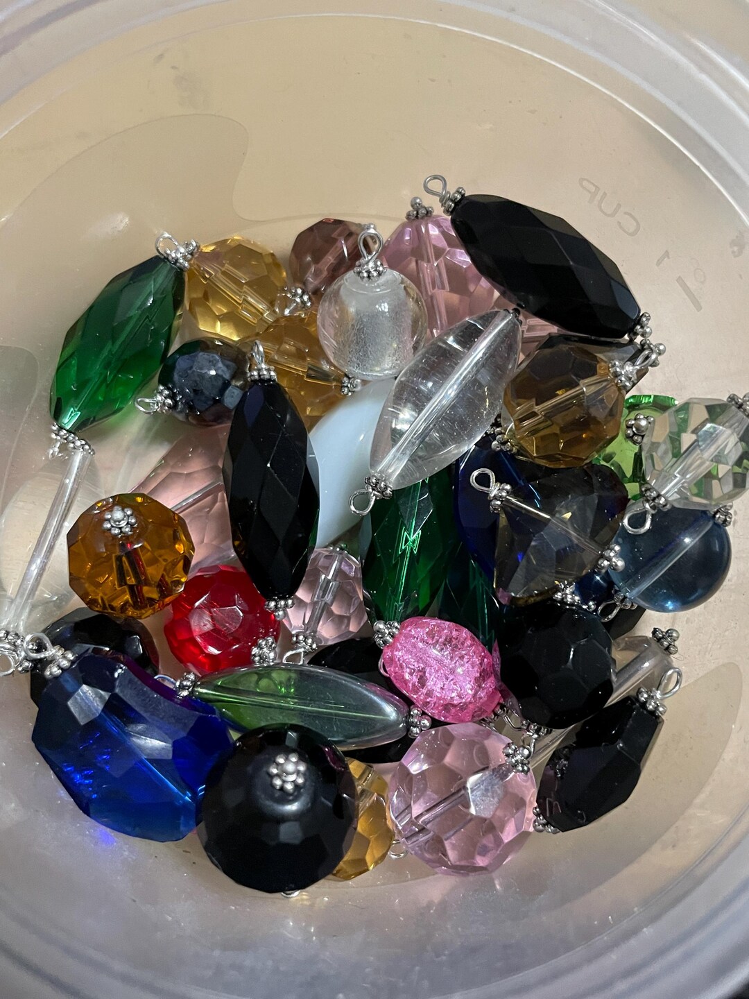 10 Assorted Glass Bead Charm Dangles for Suncatcher Bottoms, Create ...