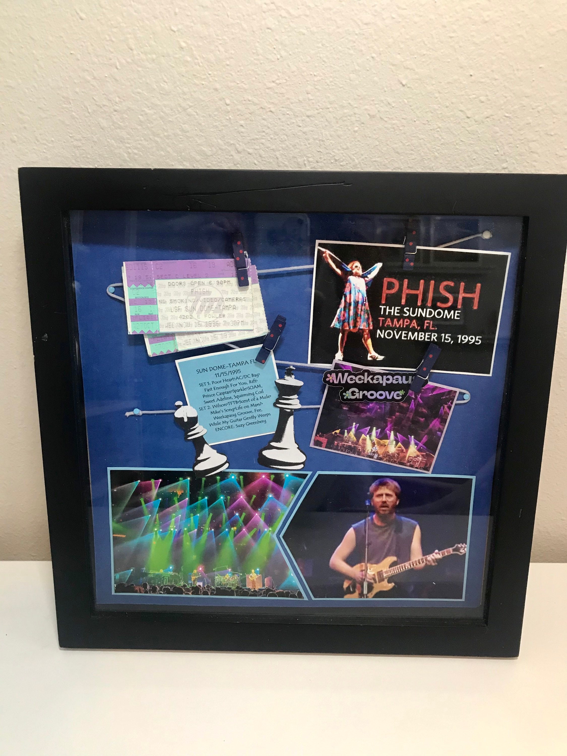 Phish Custom Phish Grateful Dead Ticket Stub Shadow Box - Etsy UK