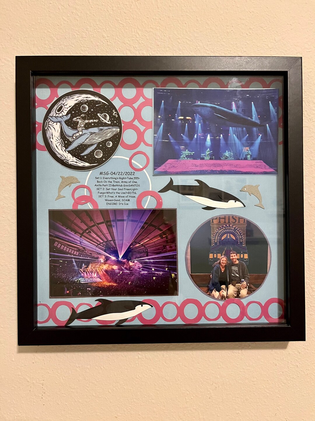 Phish NYE Ticket Stub Custom Shadow Box MSG Whale Dolphin Live Music Display Frame Photos - Etsy