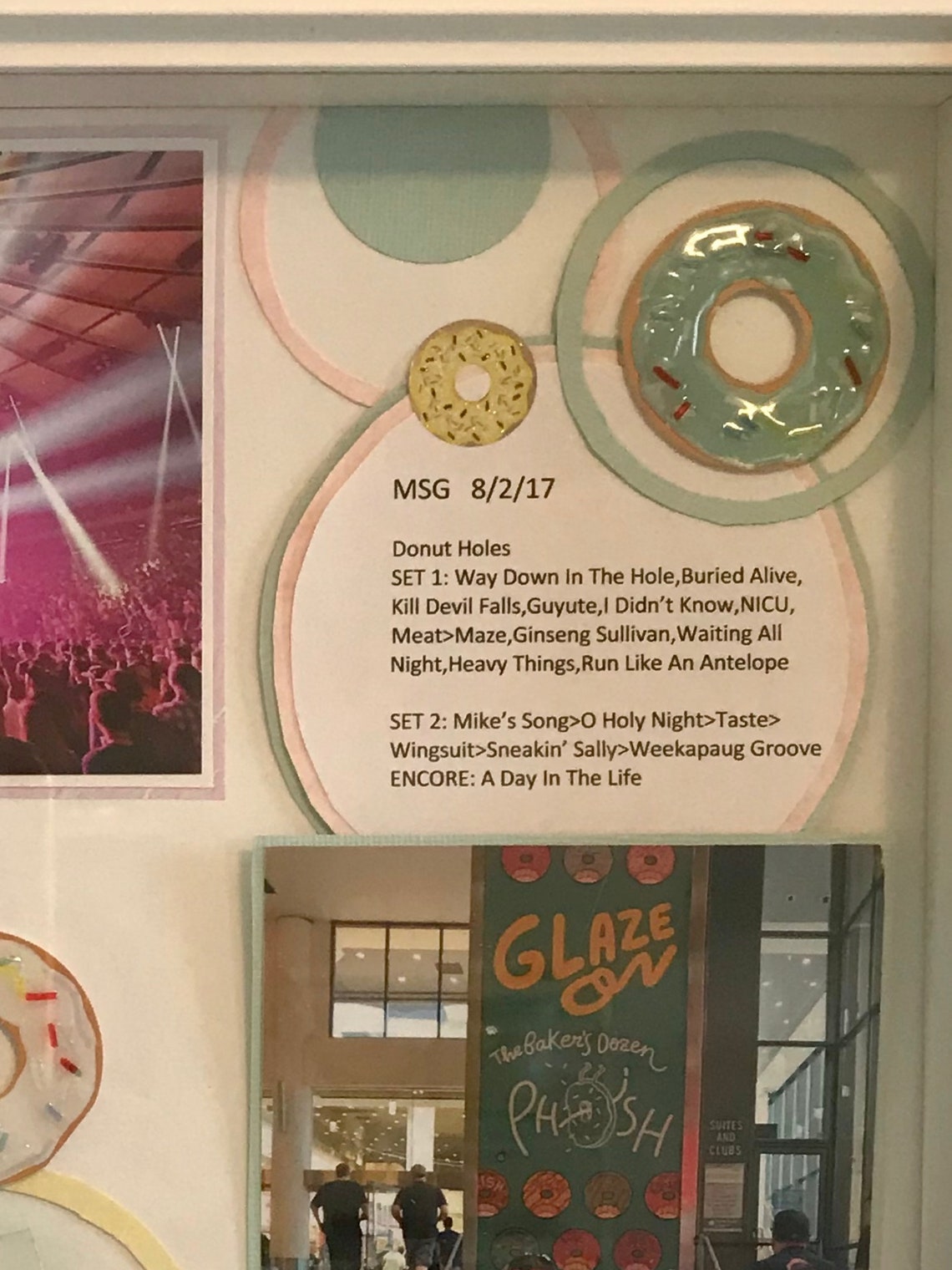 Phish Ticket Stub Custom Shadow Box Bakers Dozen MSG Live - Etsy