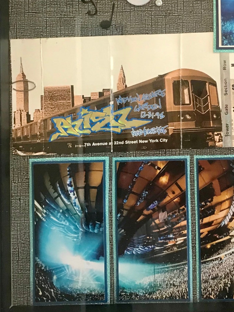 Phish NYE Ticket Stub Custom Shadow Box MSG New York New Years Eve Live Music Display Frame Box ...