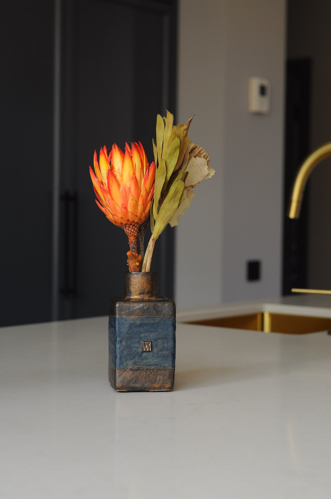 Handmade Rectangular Ceramic Vase, Amazing Color Combination, Eye ...