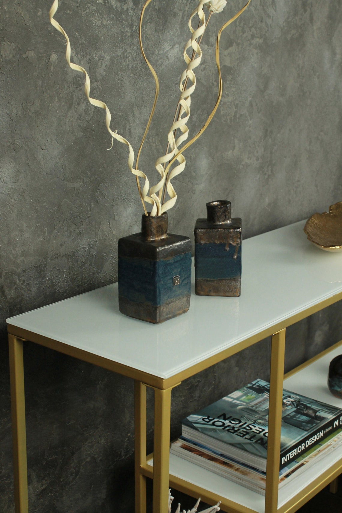 Handmade Rectangular Ceramic Vase, Amazing Color Combination, Eye ...