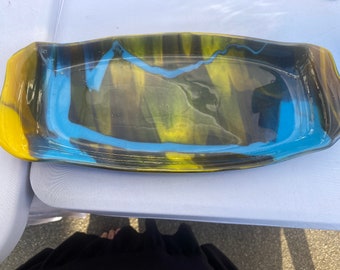 First Nations Corrine Hunt Recycled Glass Serving Tray Platter - Etsy