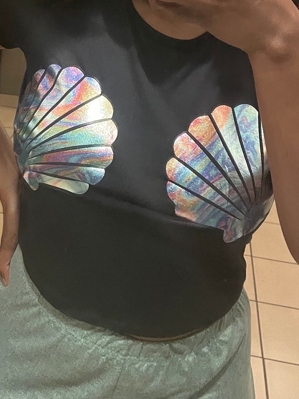 Seashell Crop Top/little Mermaid/under the Sea - Etsy