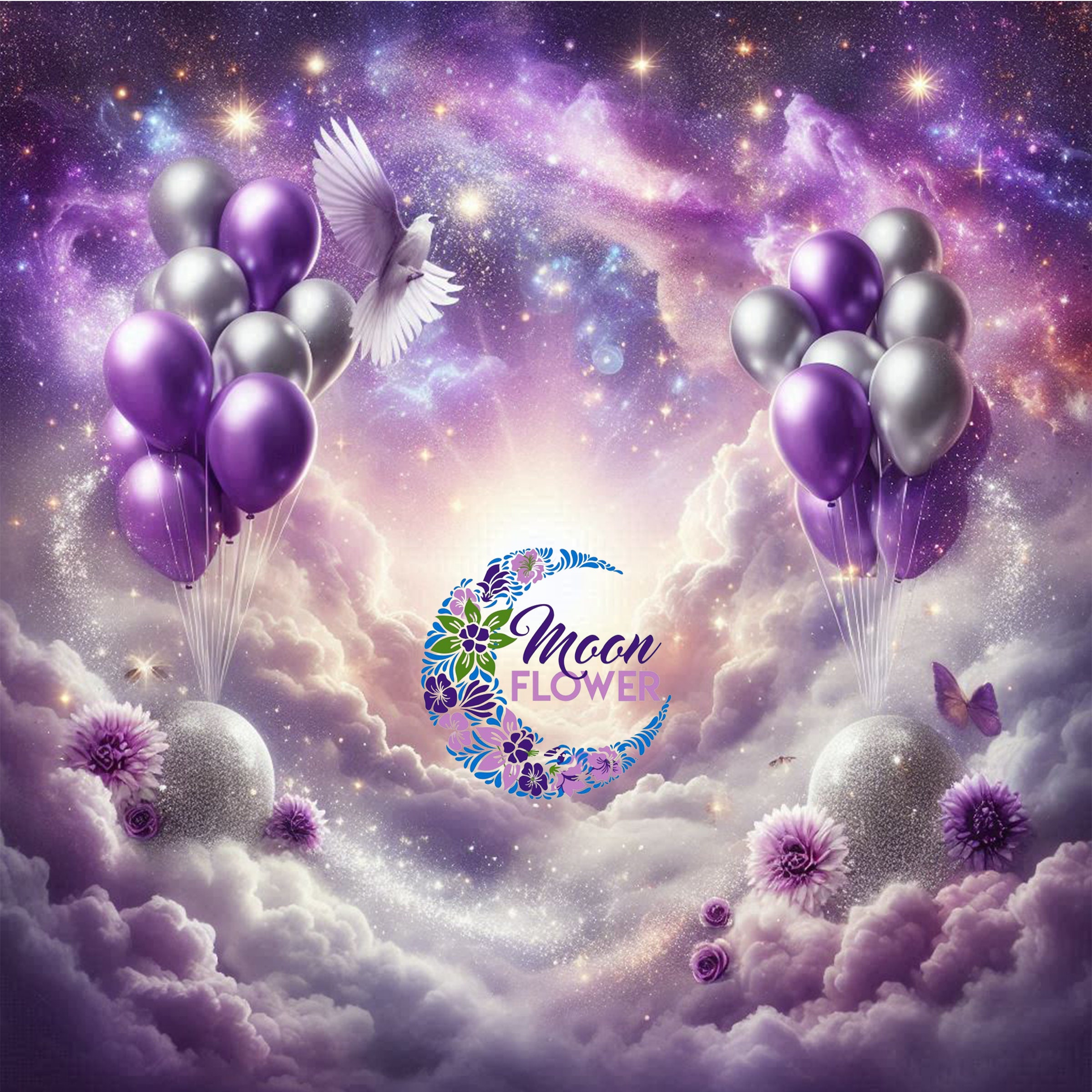 Purple HBD Memorial Png, Digital Files - Etsy