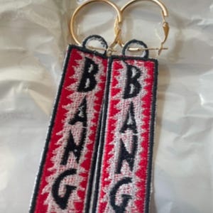 Cowgirl Carter Earrings Embroidered Gold/silver Hoop - Etsy