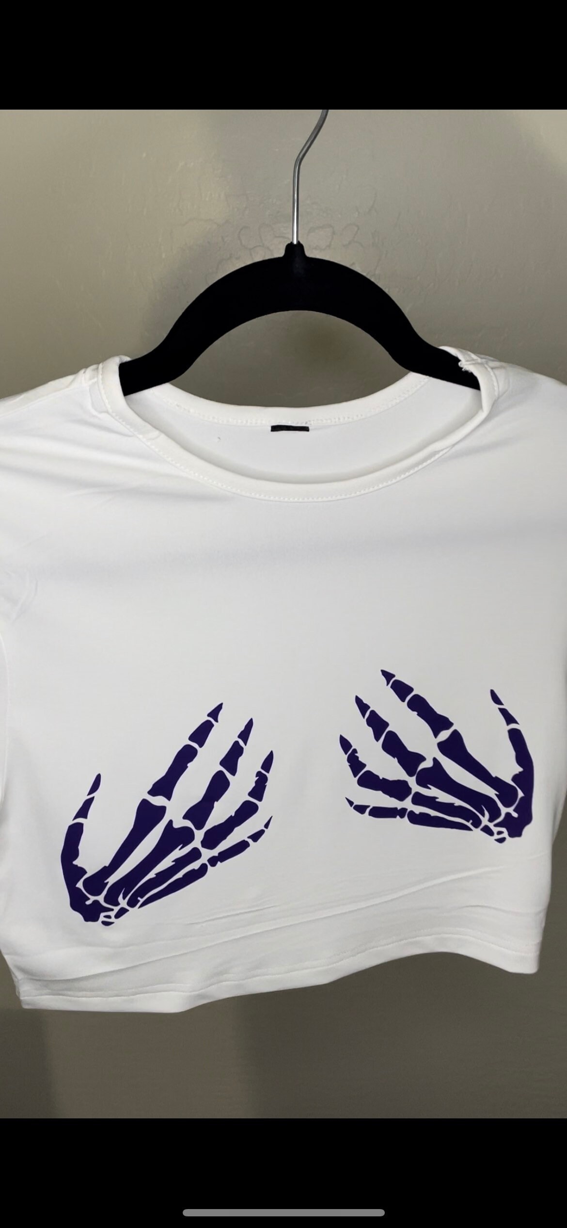 Skeleton Hands Crop Top - Etsy