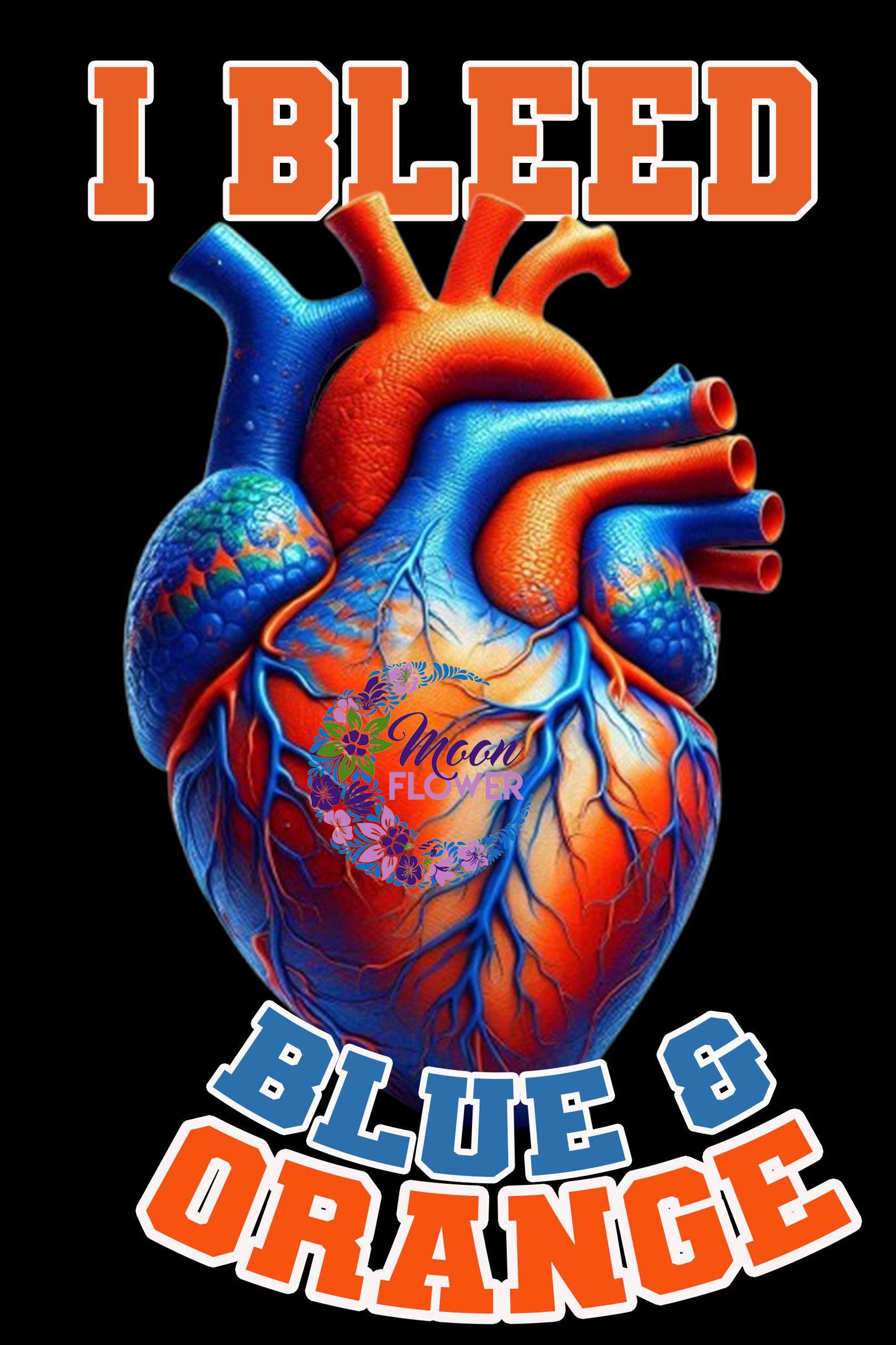 I Bleed Blue and Orange, PNG File, Digital Files - Etsy