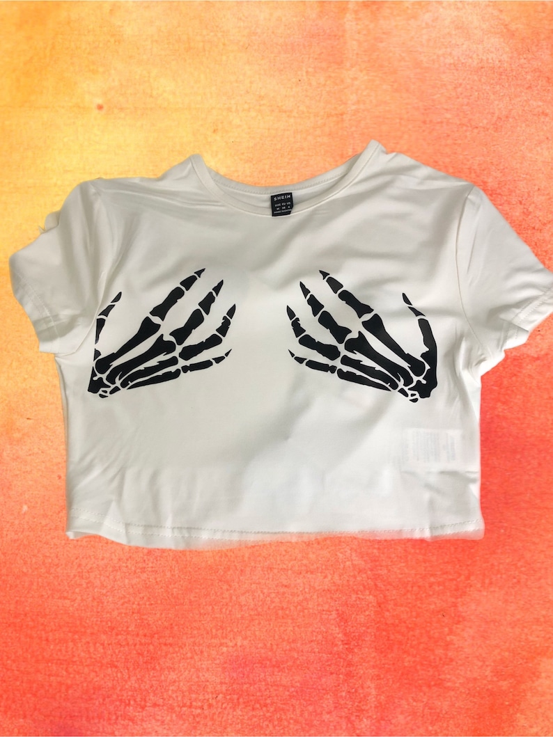 Skeleton Hands Crop Top - Etsy