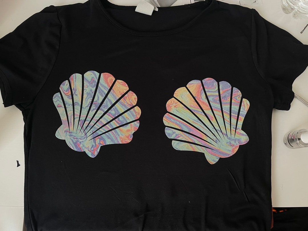Seashell Crop Top/little Mermaid/under the Sea - Etsy
