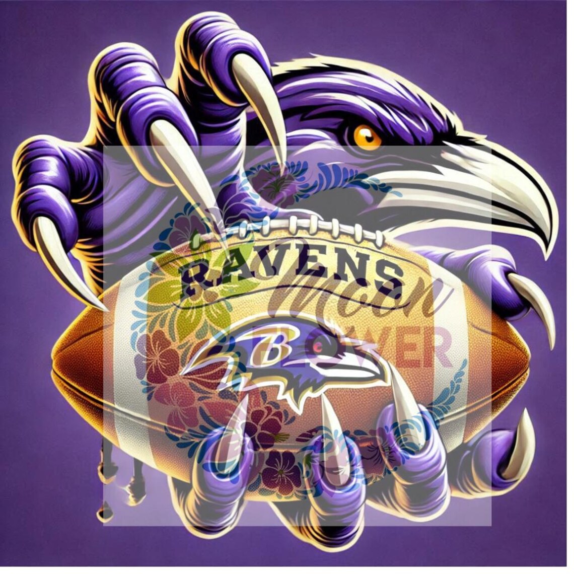 Purple Bird Football Digital Design Bundle . PNG/JPG - Etsy