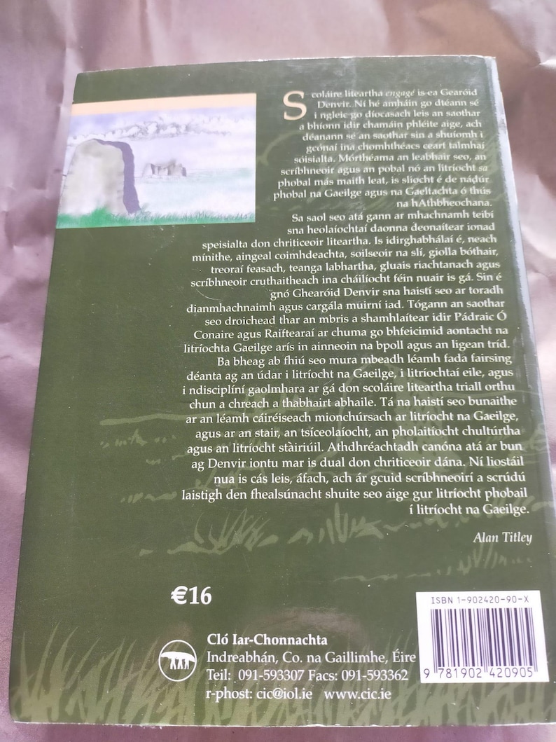 Litriocht Agus Pobal (irish Edition) Gearoid Denvir Irish Language Book ...