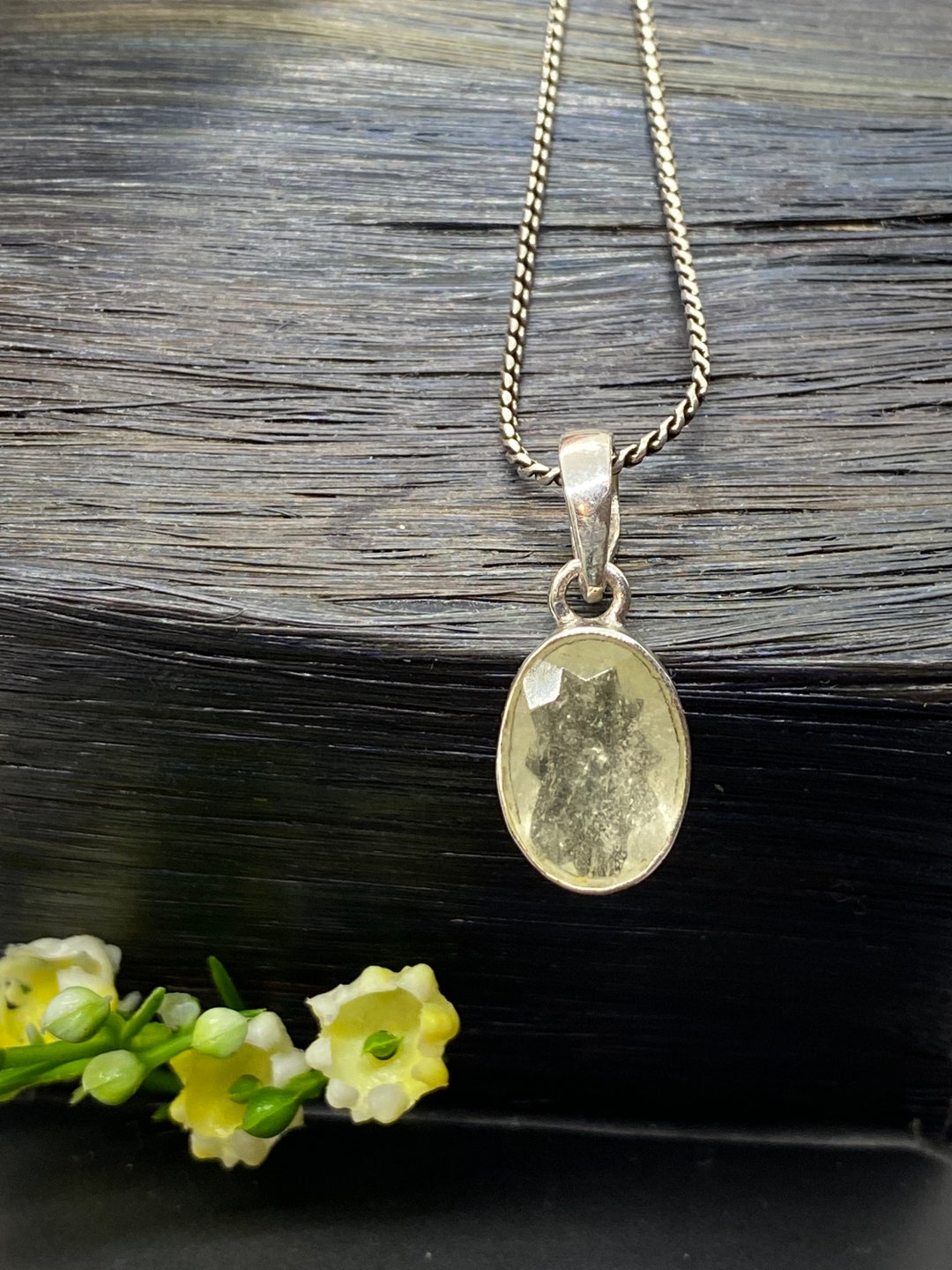 Faceted Libyan Desert Glass Pendant - Unisex Pendant - Unique Handmade ...