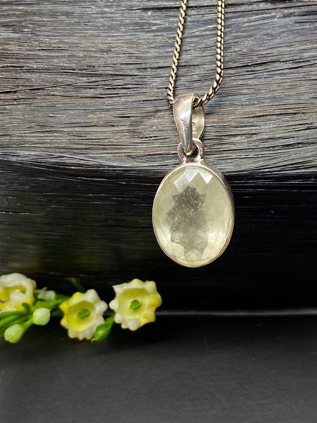 Faceted Libyan Desert Glass Pendant Unique Handmade Pendant ...