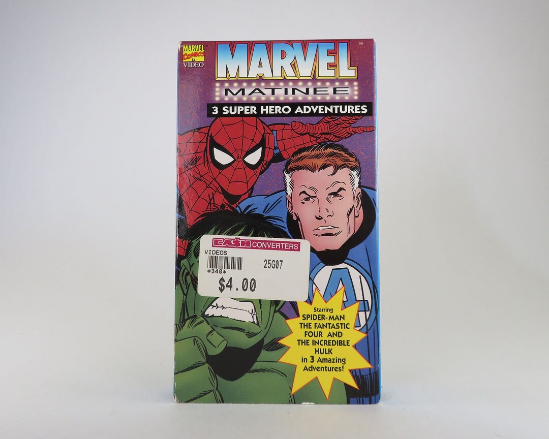 MARVEL MATINEE VHS Tape "volume 2 - Featuring Spiderman, the Fantastic ...