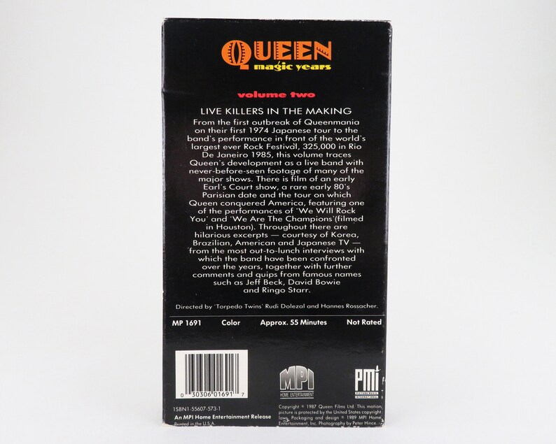 QUEEN VHS Tapes "magic Years" Volumes 1, 2 & 3 (1987) - Etsy