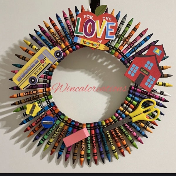 Crayon Wreath - Etsy