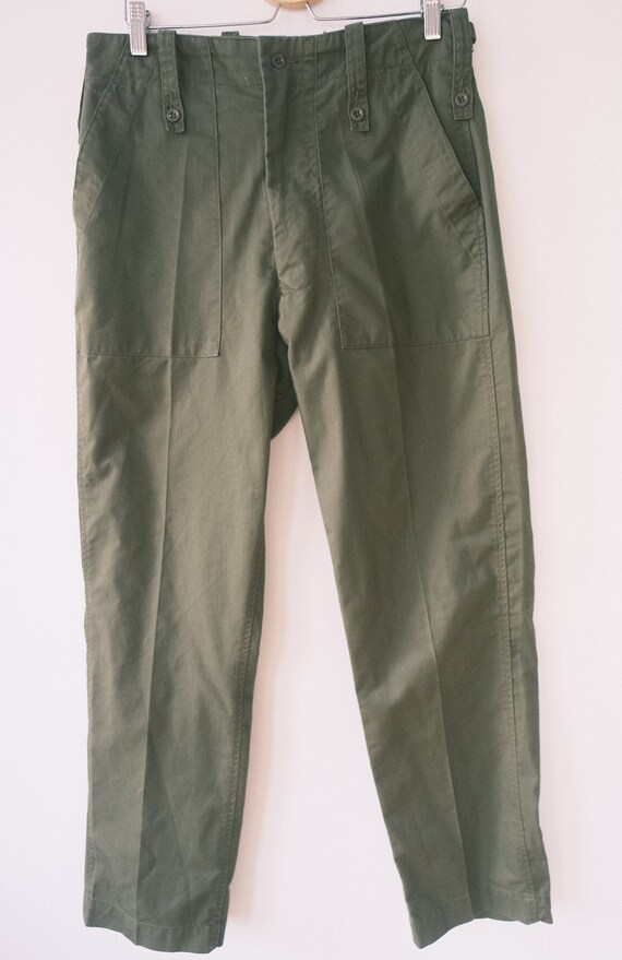 Vintage British military chino army green pants - Gem