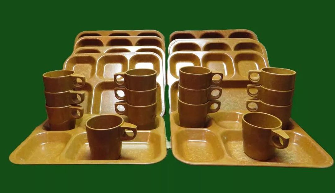 All 5 1950s Military Trays & Cups / Bolta Halsey / Fast Safe Free ...