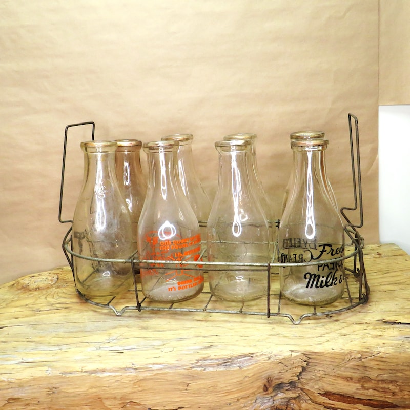 Milk Bottle Carrier - Etsy