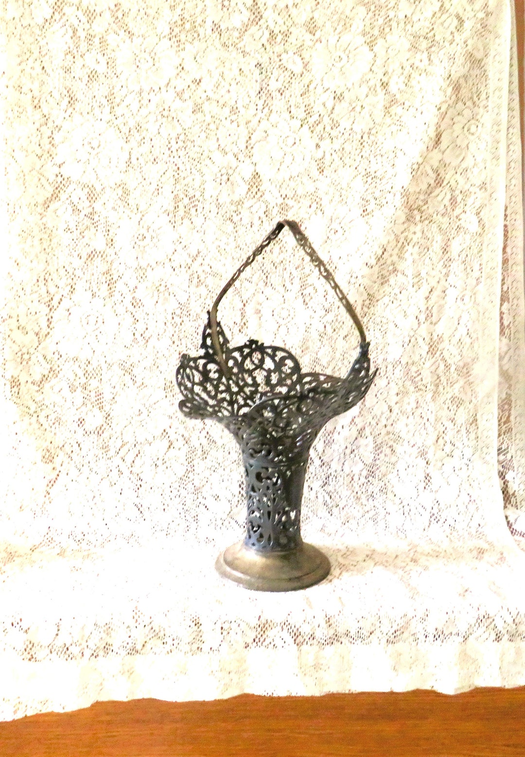 1890s Brides Basket / Antique 130 Year Old Silver Plated Brides Basket ...