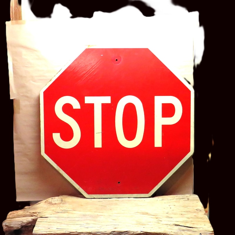Vintage Stop Sign - Etsy